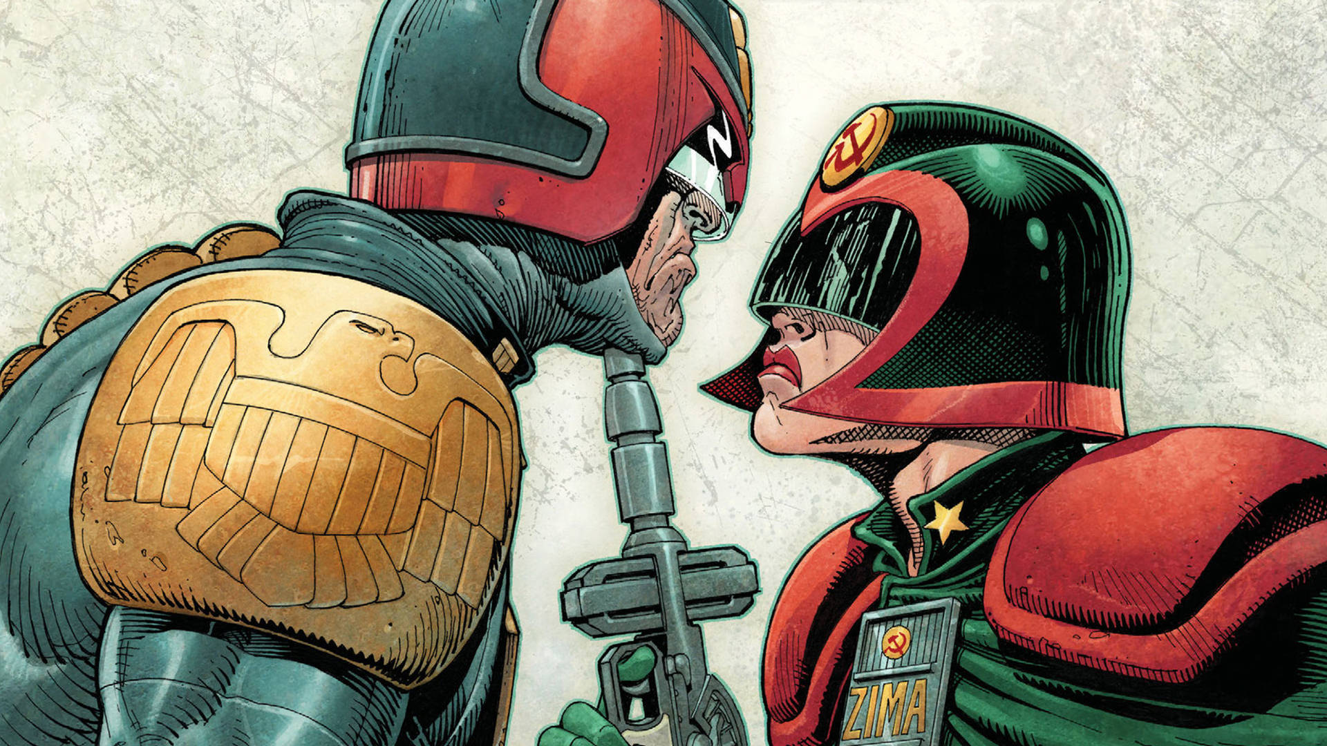 Dredd Confrontation - Zoom Comics – Exceptional Comic Book Wallpapers