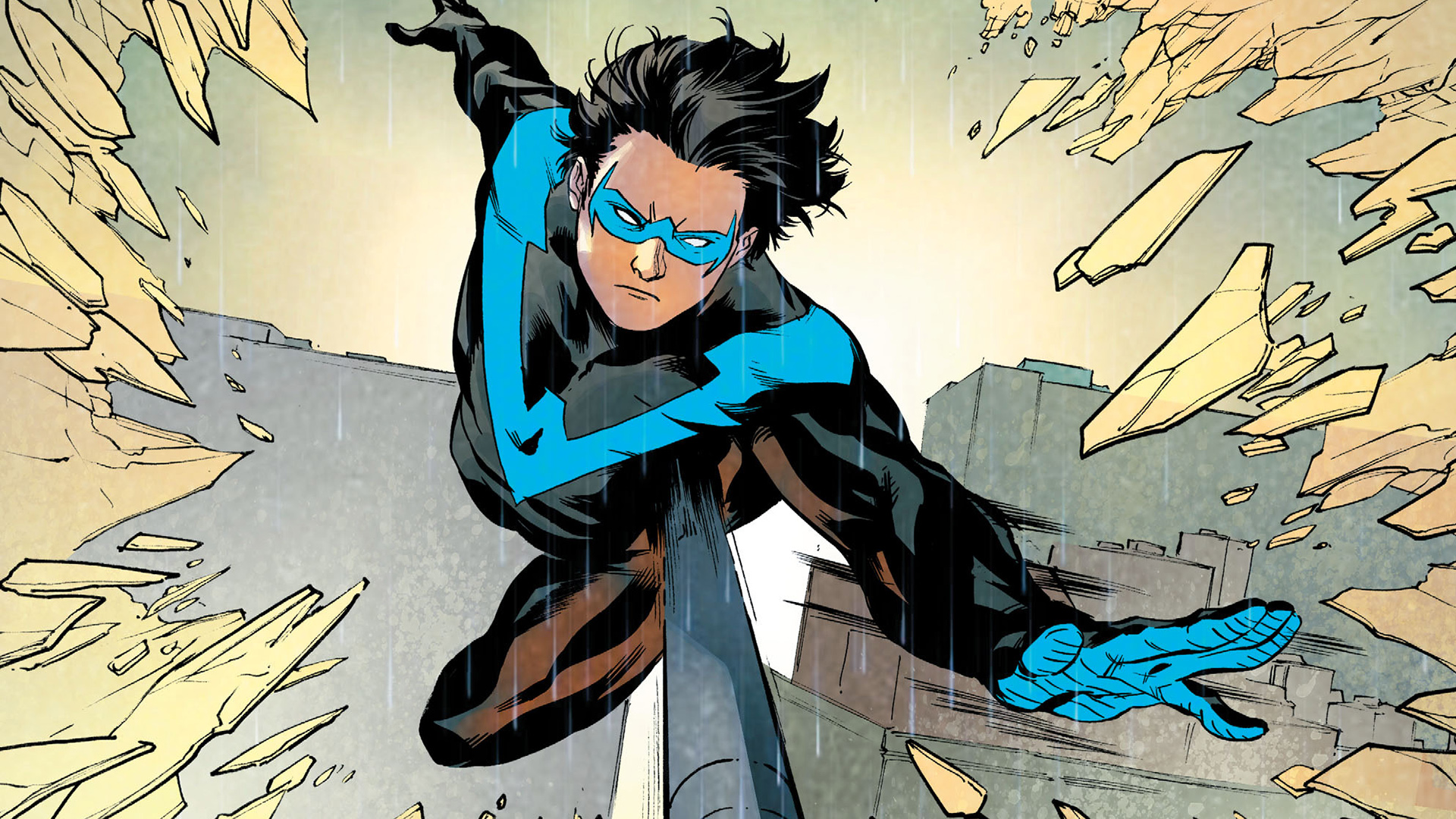 Nightwing jumps after his stick - Zoom Comics – Exceptional Comic Book ...