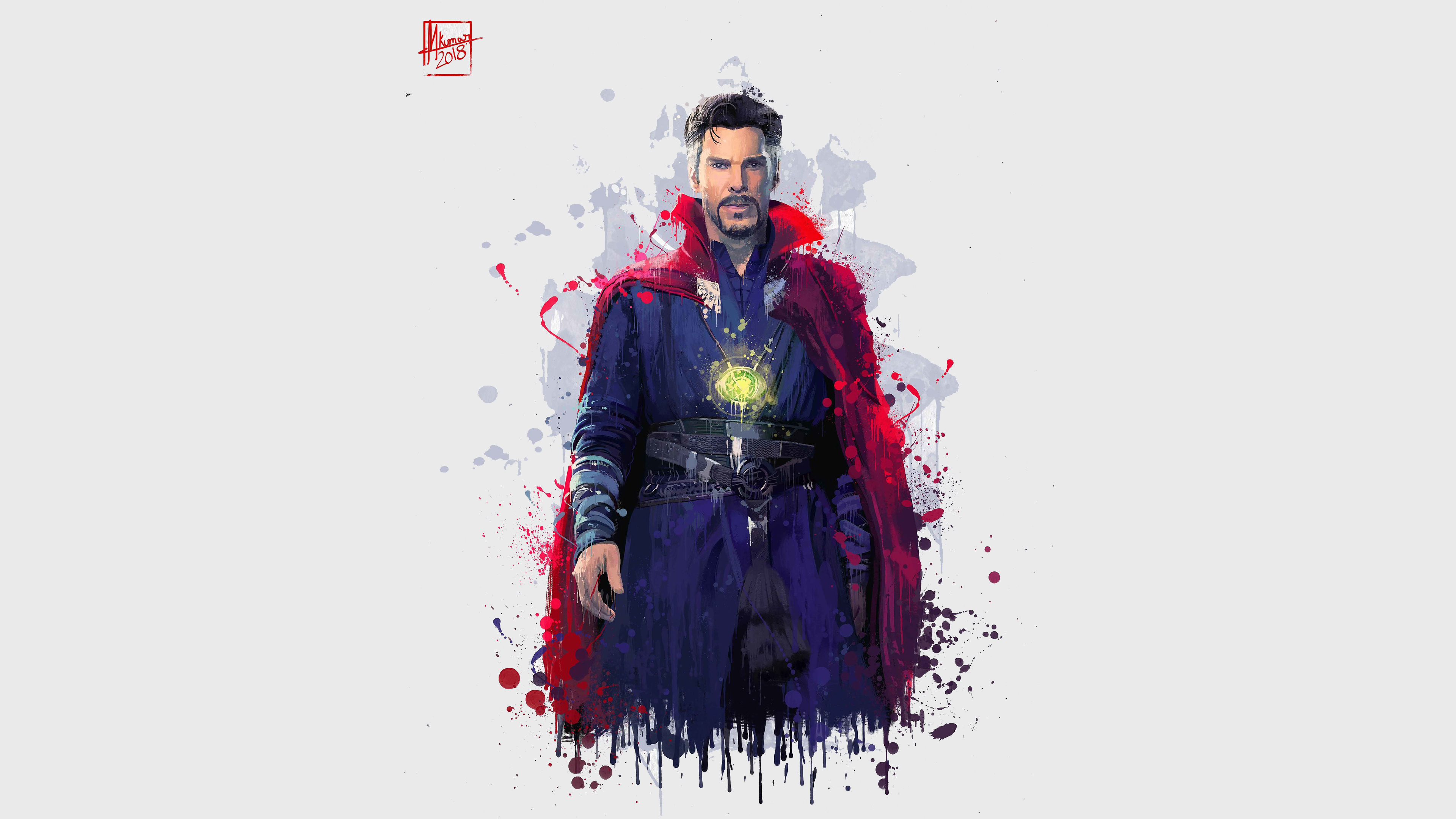 doctor strange in avengers infinity war 2018 4k artwork kw - Zoom ...