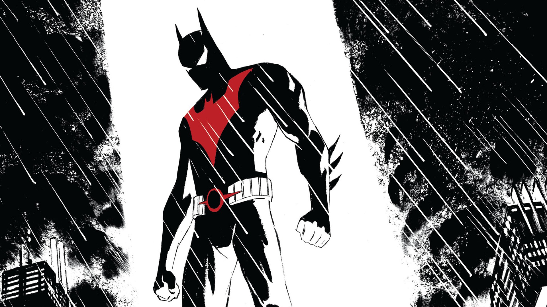 Batman Beyond in the rain - Zoom Comics – Exceptional Comic Book Wallpapers