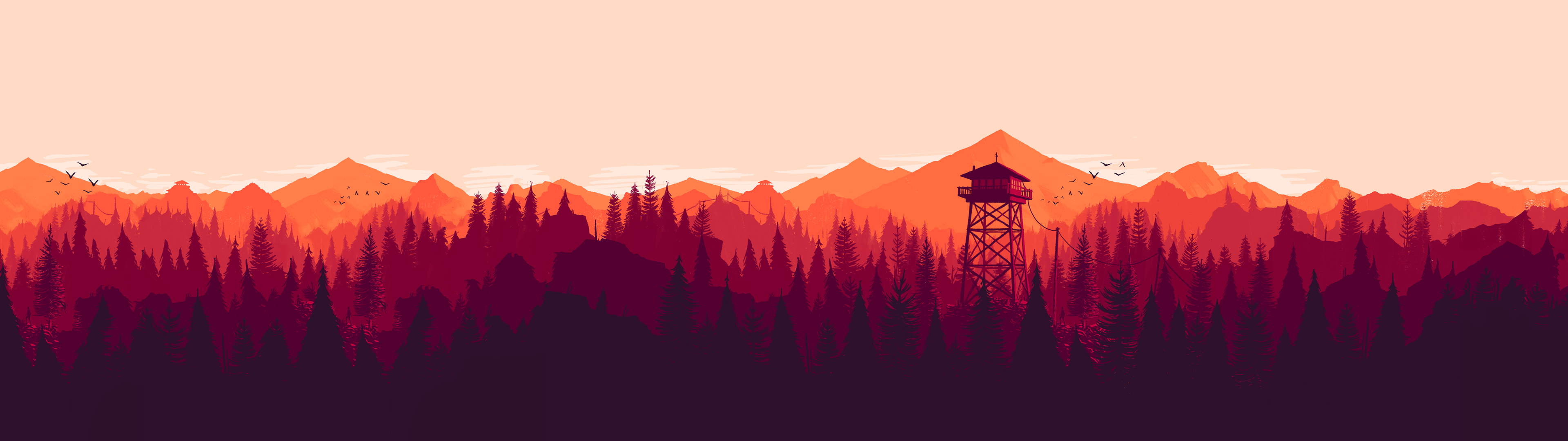 firewatch ultra double monitor wallpaper - Zoom Comics – Exceptional ...