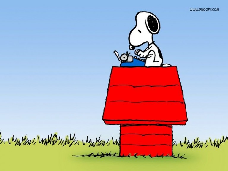 Snoopy Typing | Zoom Comics - Daily Comic Book Wallpapers