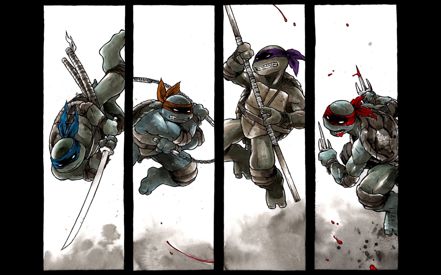 tmnt – four panels – Zoom Comics – Exceptional Comic Book Wallpapers