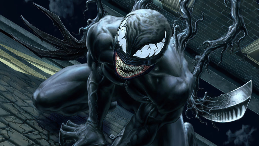 Venom on a wall – Zoom Comics – Exceptional Comic Book Wallpapers